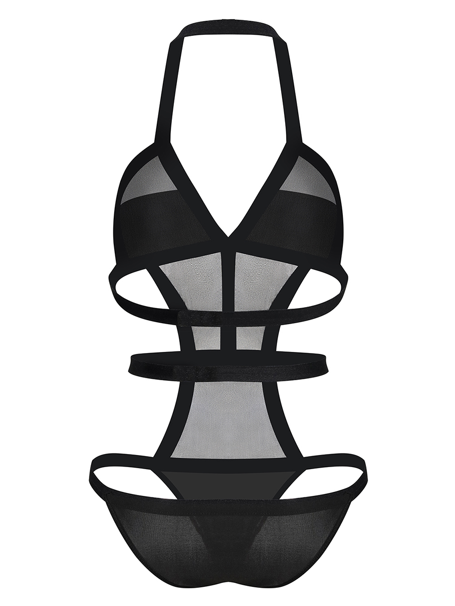 LW Plus Size See-through Solid Skinny Teddies Sale | LovelyWholesale